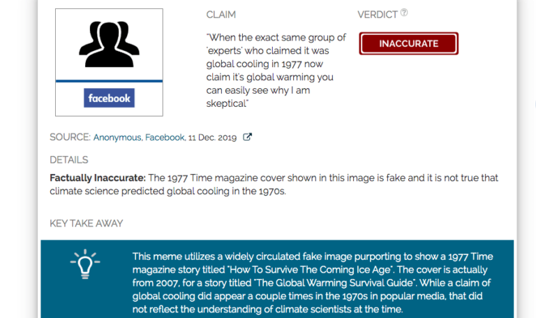 1977 "coming ice age" Time magazine cover is a fake - Science Feedback