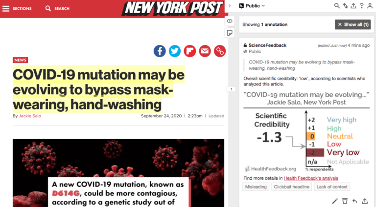 New York Post article makes speculative, unsupported claim that ...