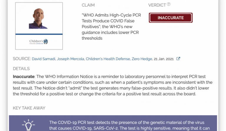 Most positive COVID-19 PCR test results are true positives; WHO ...