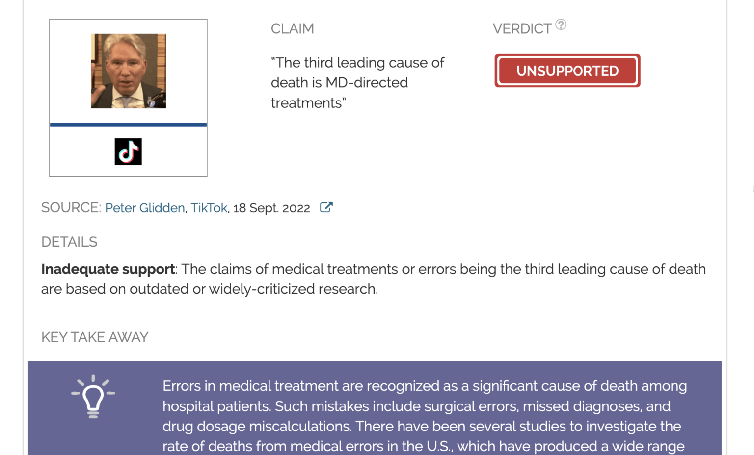 Neither medical treatments nor errors are the third leading cause of ...