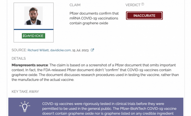 Pfizer documents misrepresented to spread the false claim that the ...