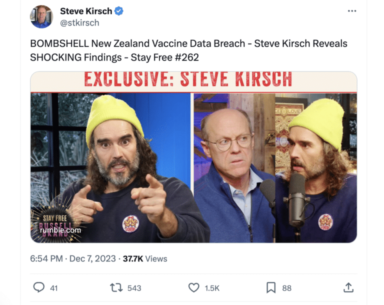 Steve Kirsch’s claim that New Zealand data shows COVID-19 vaccines ...