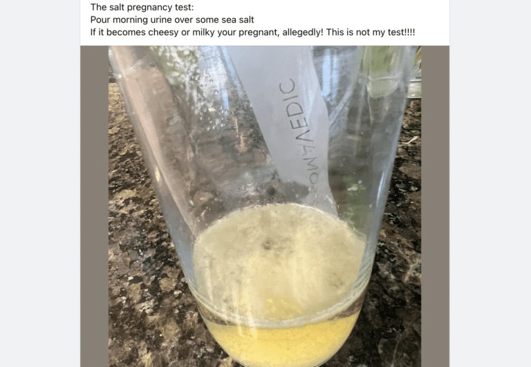 No scientific basis for the claim that urine’s reaction to salt can ...