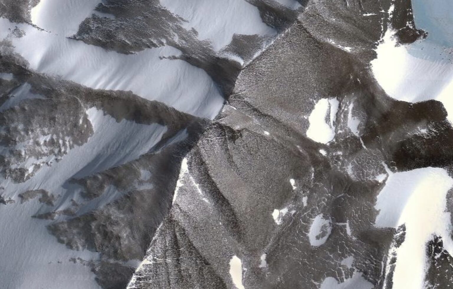 Pyramid-shaped peaks in Antarctica are naturally carved by glaciers ...