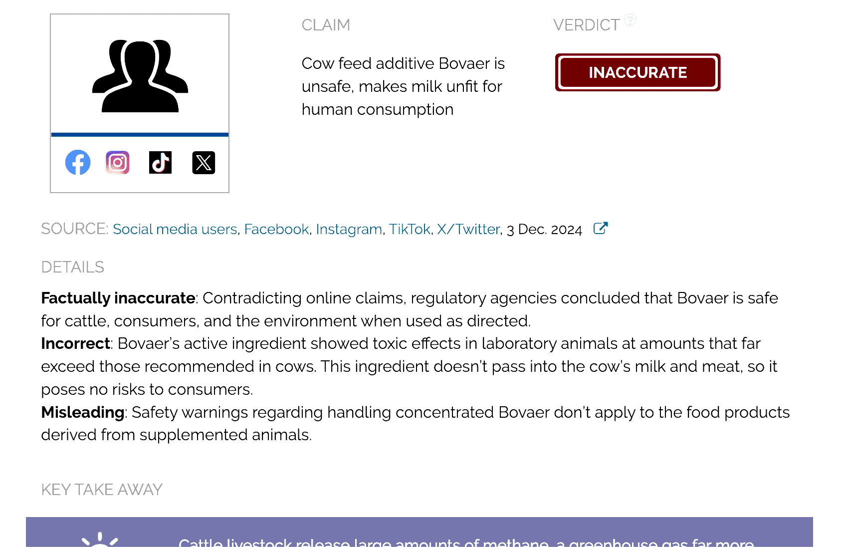 Contrary to viral misinformation, cow feed additive Bovaer shows no ...