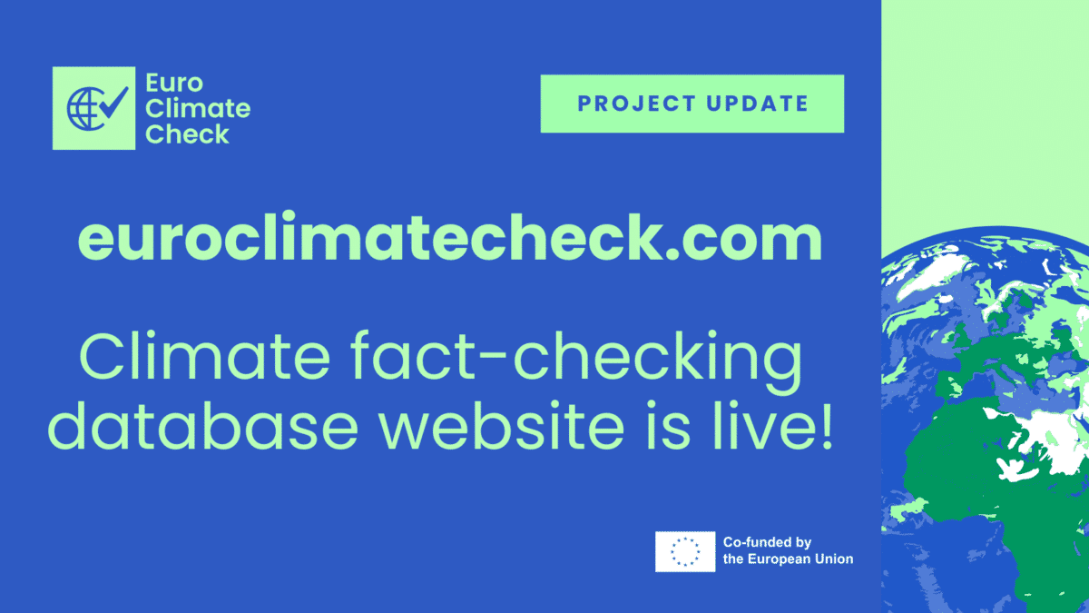 EuroClimateCheck: Climate fact-checking database website now live ...