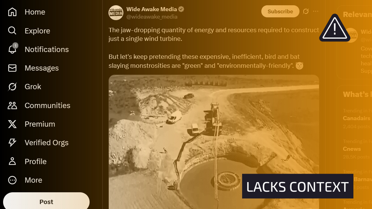 Wide Awake Media repeats misleading claims about wind turbines being ...